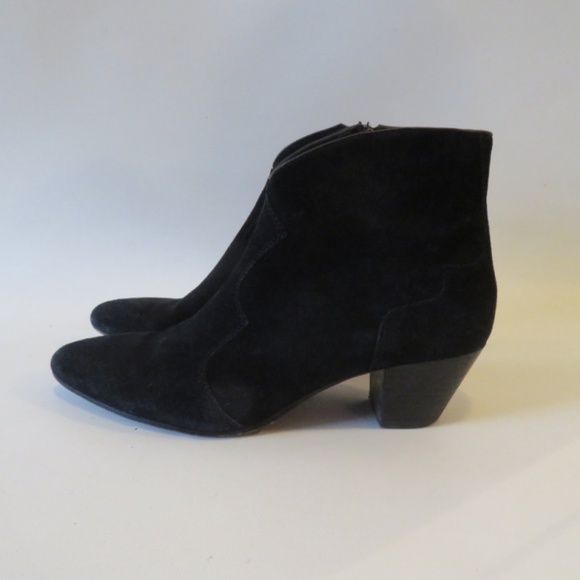 Ash | Shoes | Ash Black Suede Pointed Toe Booties Sz 39m | Poshmark